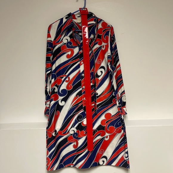 Dresses | Vintage Retro Tunic Dress Original Tag Size 16 Skinny Vinyl ...